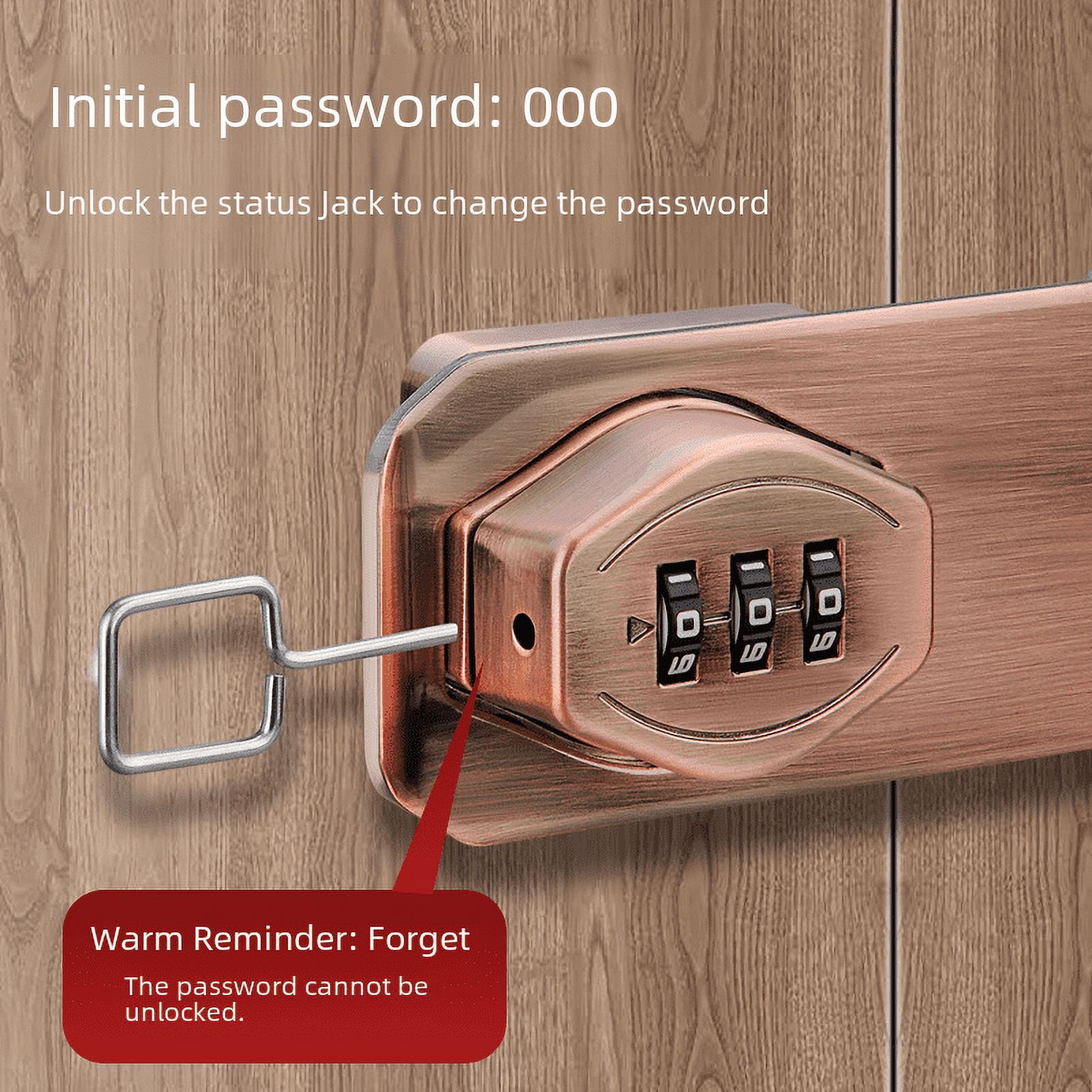 Password lock punch-free refrigerator lock anti-theft drawer lock ...