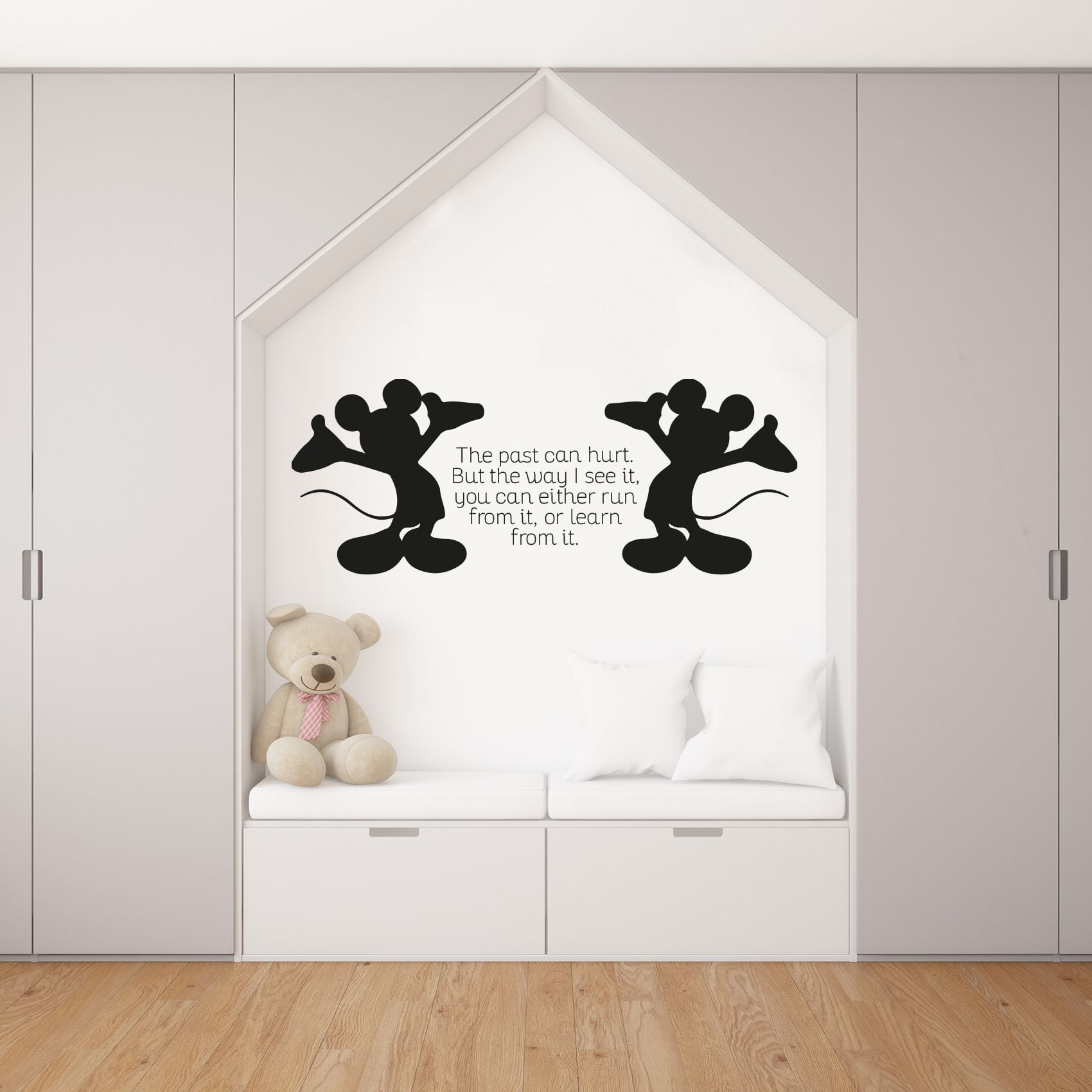 Past Can Hurt Mickey Mouse Quote Disney Cartoon Quotes Wall Sticker Art ...