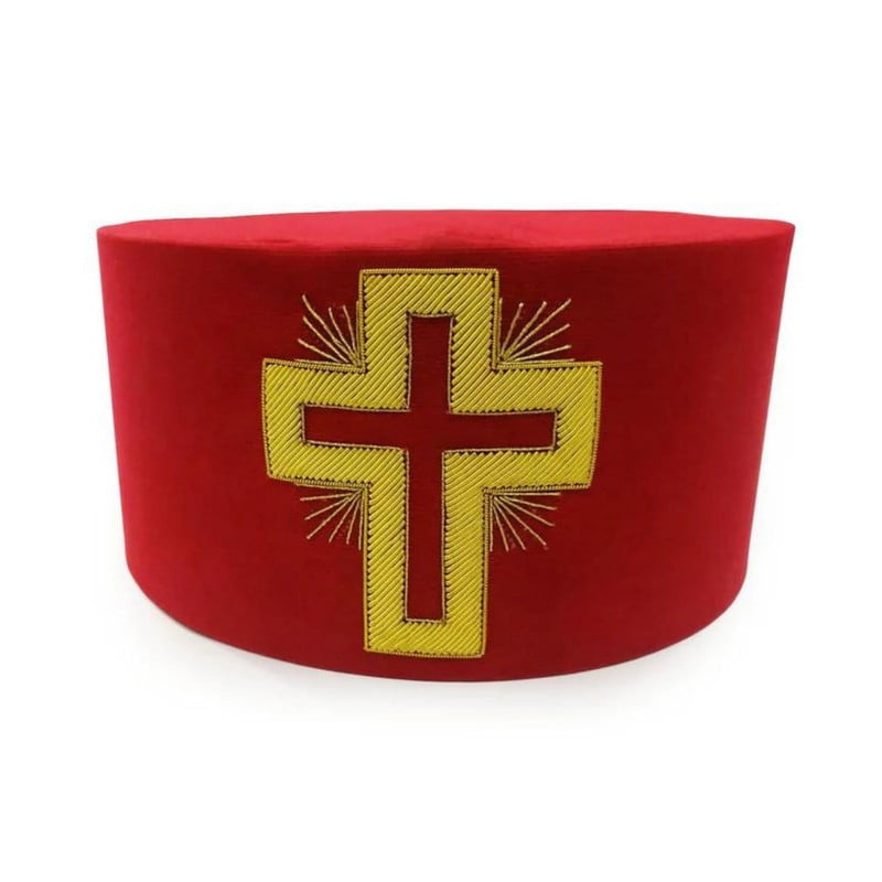 Past Commander Knights Templar Commandery Masonic Crown Cap - Red ...