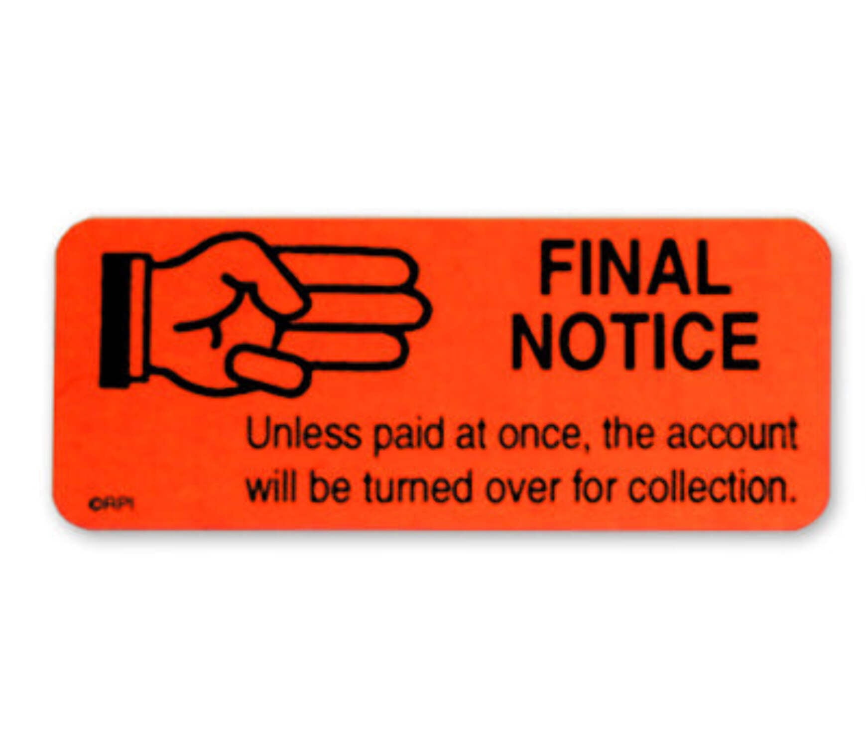 "Past Due Payment" Collection Labels - 1" x 2-1/4" - 250/Box - Walmart.com
