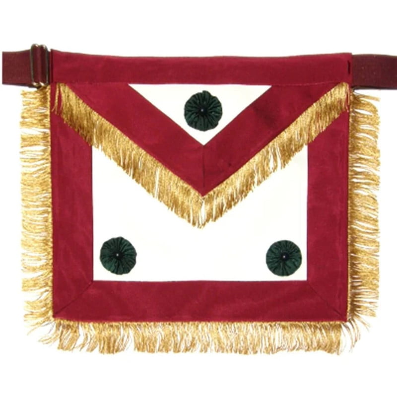 Past Excellent Chief Knight Masons Apron - Maroon Moire with Gold ...