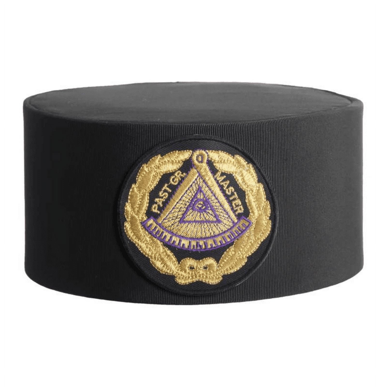 Past Grand Master Blue Lodge Crown Cap - Black Patch with Gold Emblem ...