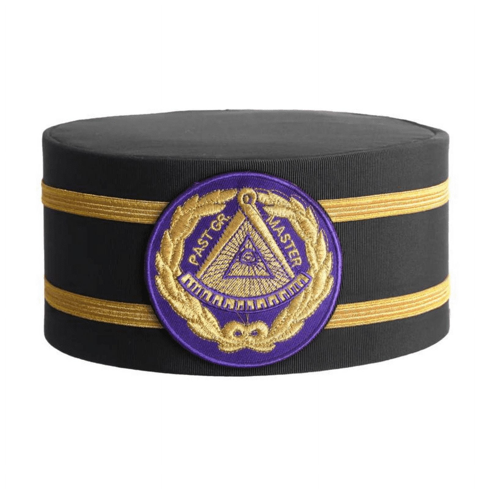 Past Grand Master Blue Lodge Crown Cap - Purple Patch with Double Braid ...
