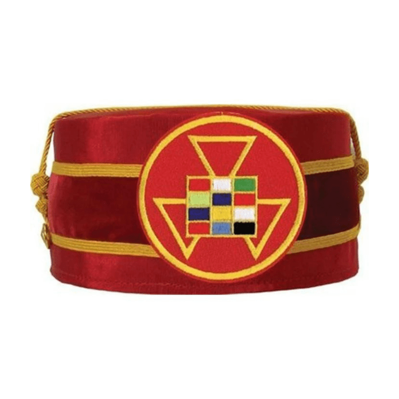 Past High Priest Royal Arch Chapter Crown Cap - Red Machine Embroidery ...