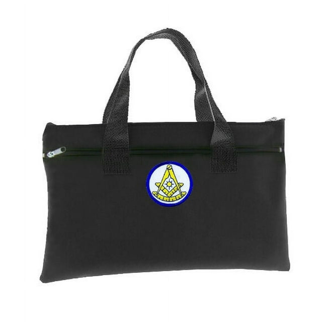 Past Master Black Masonic Tote Bag for Freemasons - Colorful Round ...