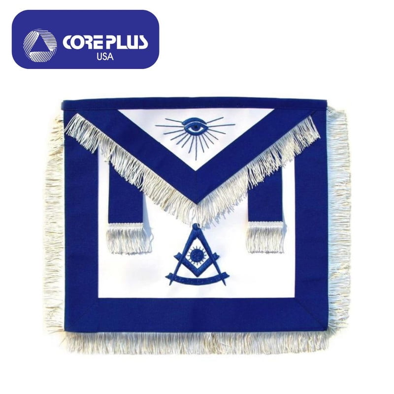 Past Master Blue Lodge Apron - Royal Blue with Blue Hand Embroidery ...