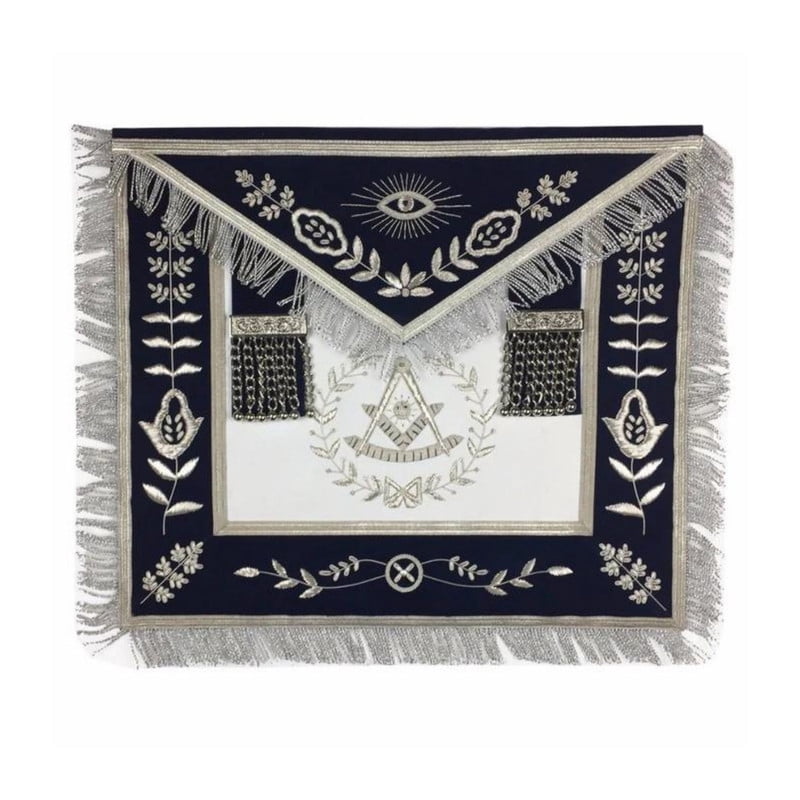 Past Master Blue Lodge Apron – Royal Navy Velvet with Hand Embroidery ...