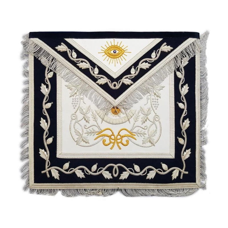 Past Master Blue Lodge Apron - Silver & Gold Hand Embroidery ...