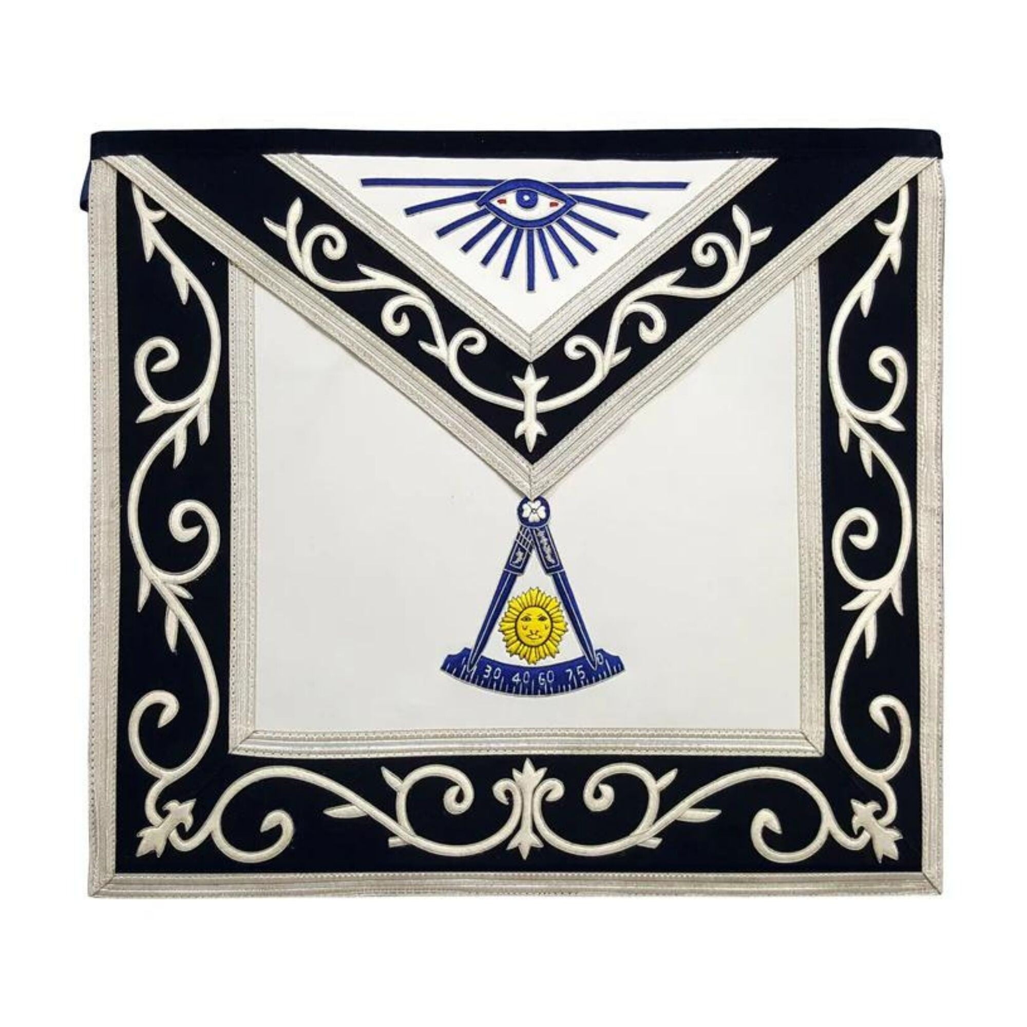 Past Master Blue Lodge California Regulation Apron – Silk Threaded ...