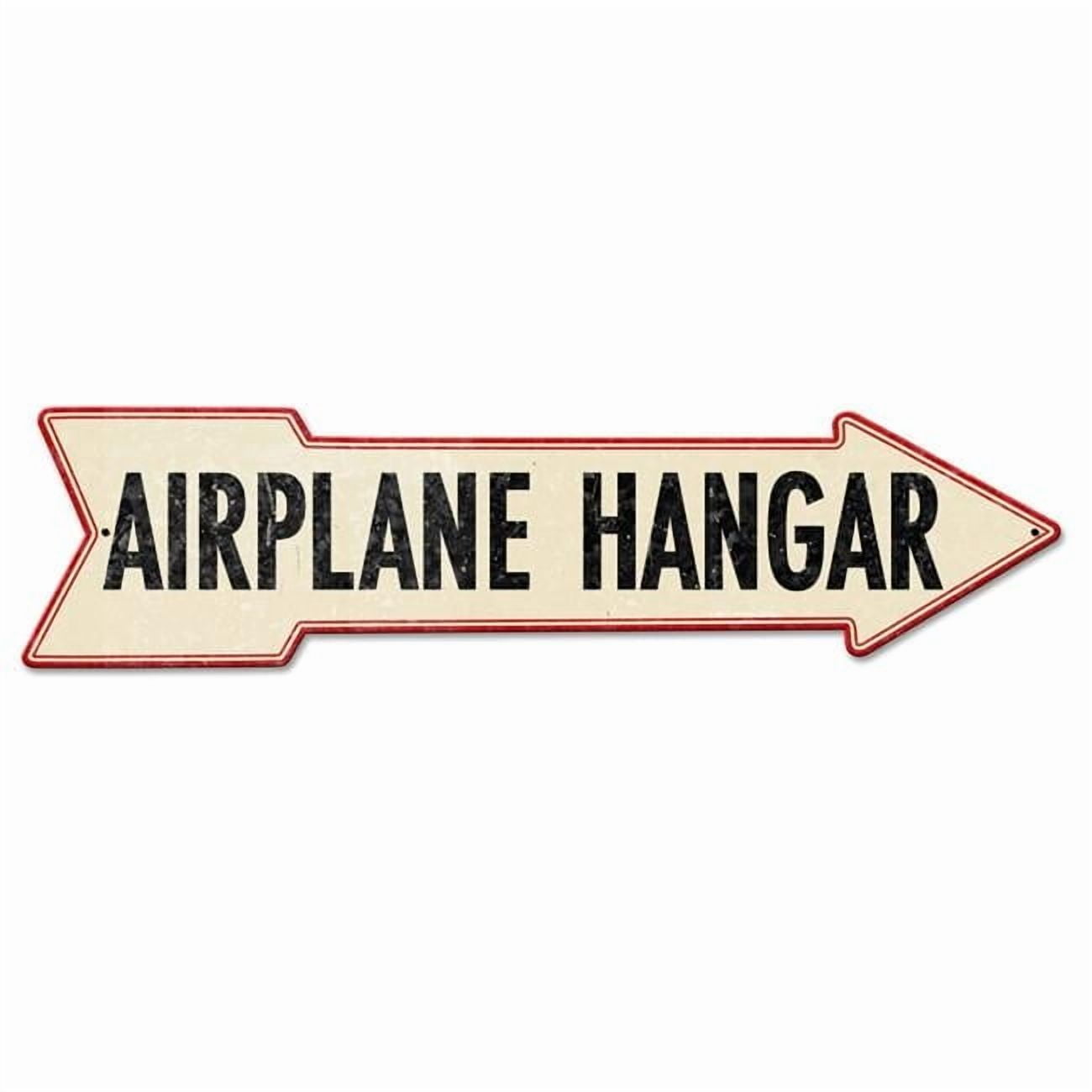 Past Time 30 x 7 in. Airplane Hangar Arrow Plasma Metal Sign - Walmart.com