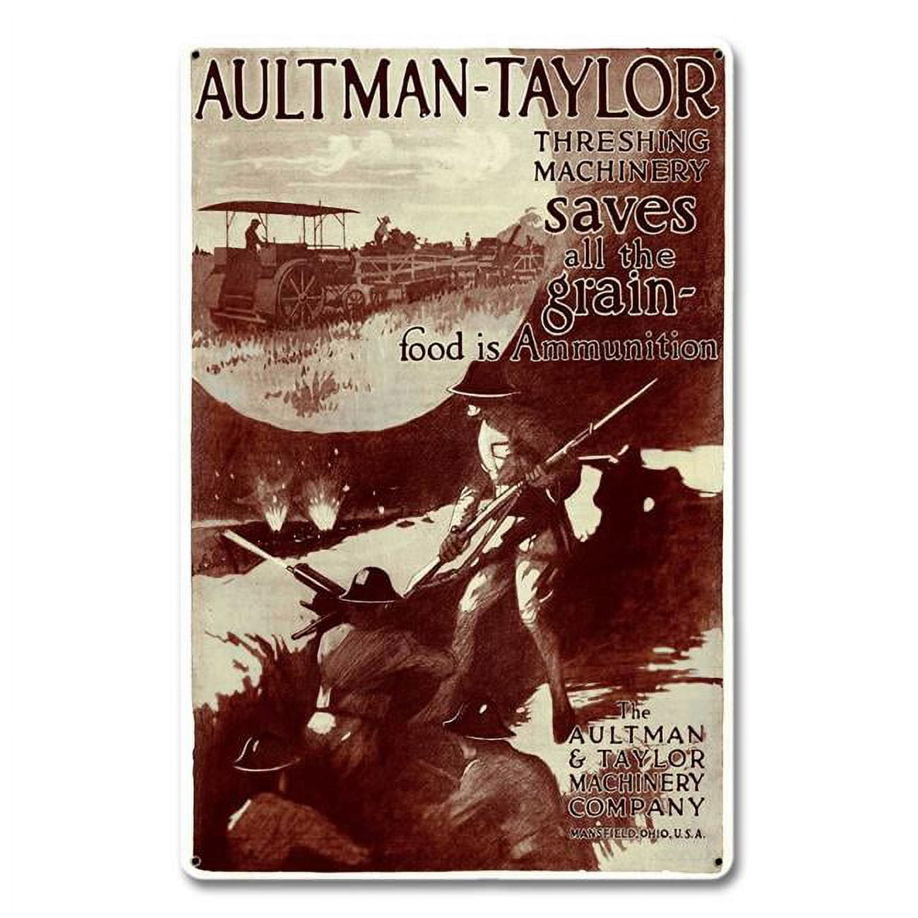 Past Time AMI014 12 x 18 in. Aultman Taylor Tractor Satin Sign ...