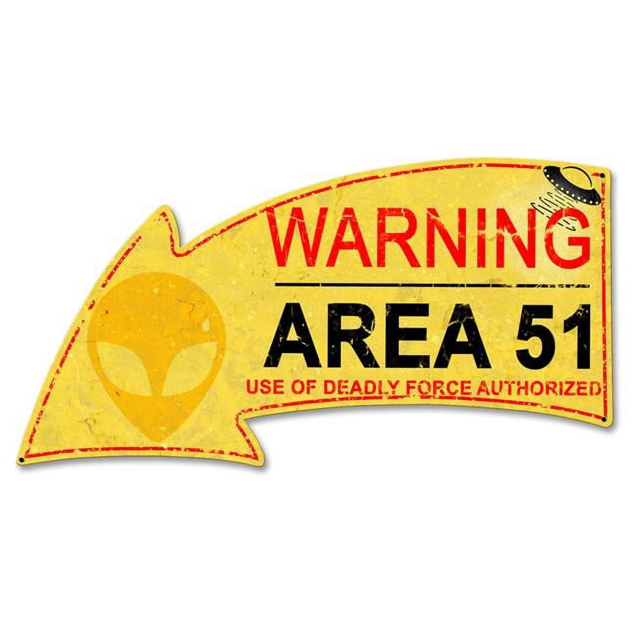 Past Time PS782 21 x 11 in. Area 51 Area Plasma Metal Sign - Walmart.com