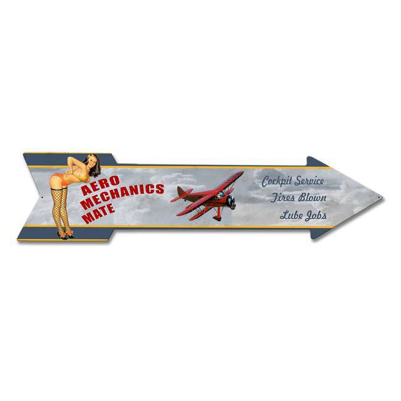 Past Time PS829 30 x 7 in. Aero Mechanics Mate Full Service Arrow ...