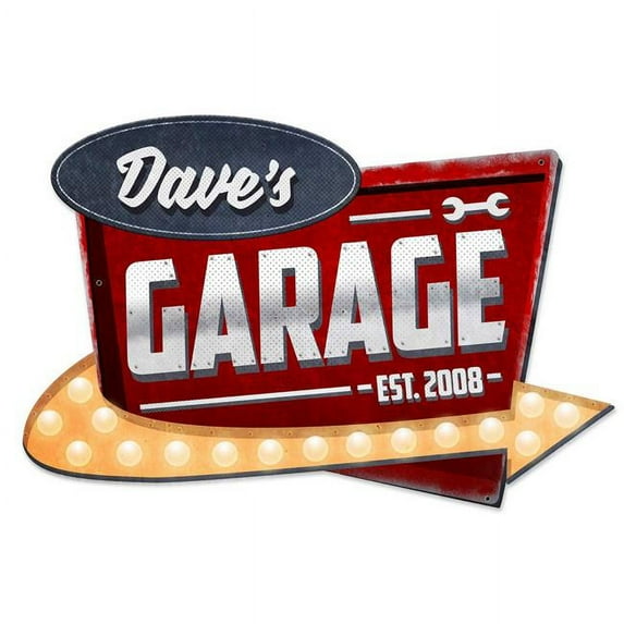 Past Time PS899 24 x 16 in. Garage Personalized Plasma Sign - Walmart.com