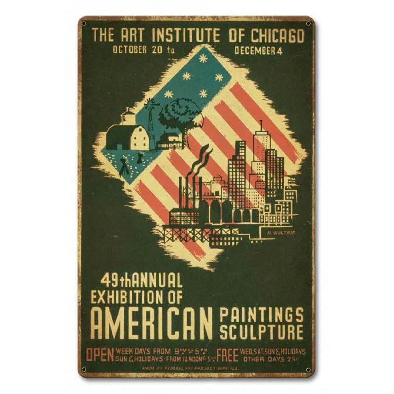 Past Time Signs 12 x 18 in. Graffi Tees Art Institute of Chicago 49th ...