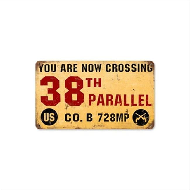 Past Time Signs 38Th Parallel Allied Military Vintage Metal Sign ...