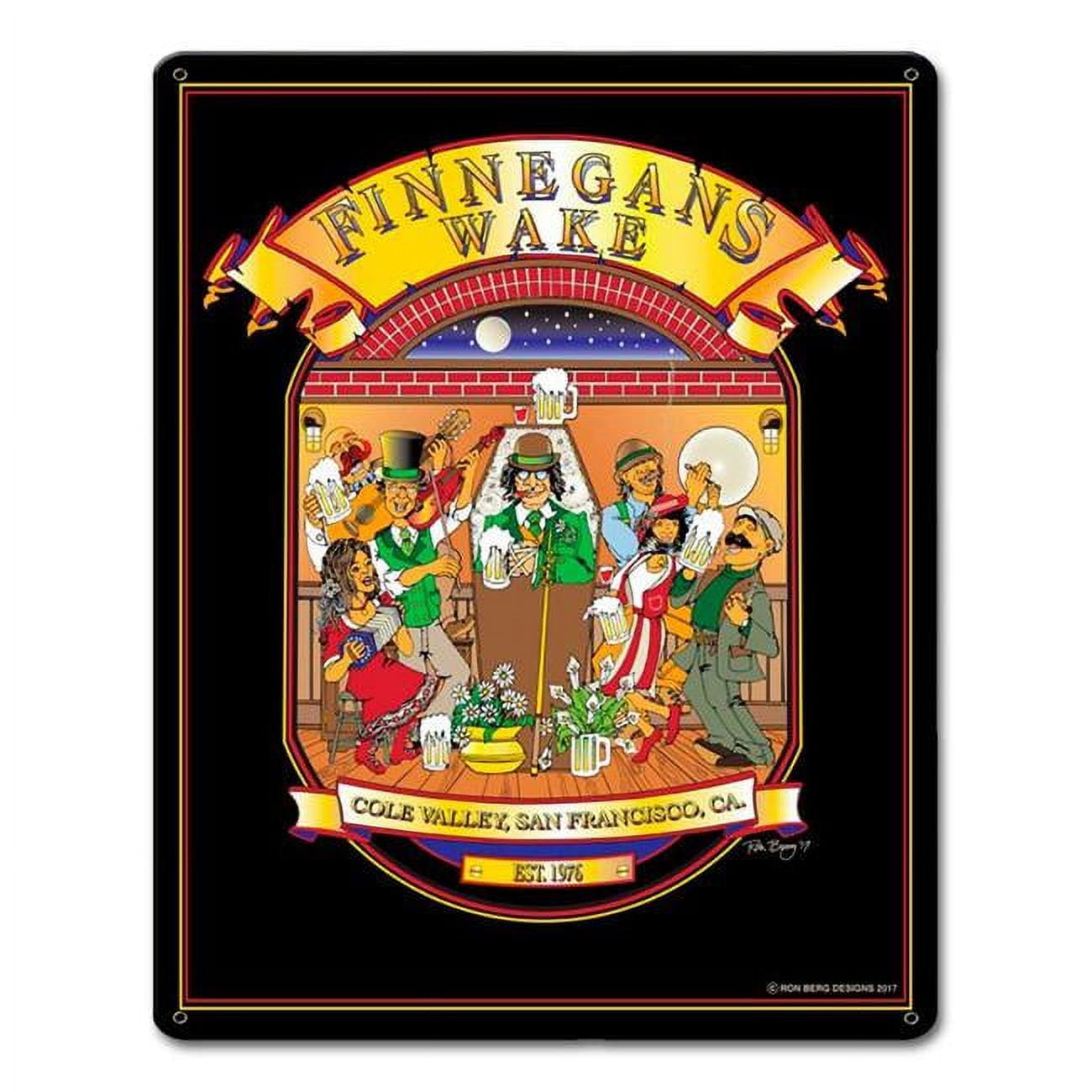 Past Time Signs BERG022 Ron Berg Finnegans Wake Satin Metal Sign - 12 x ...