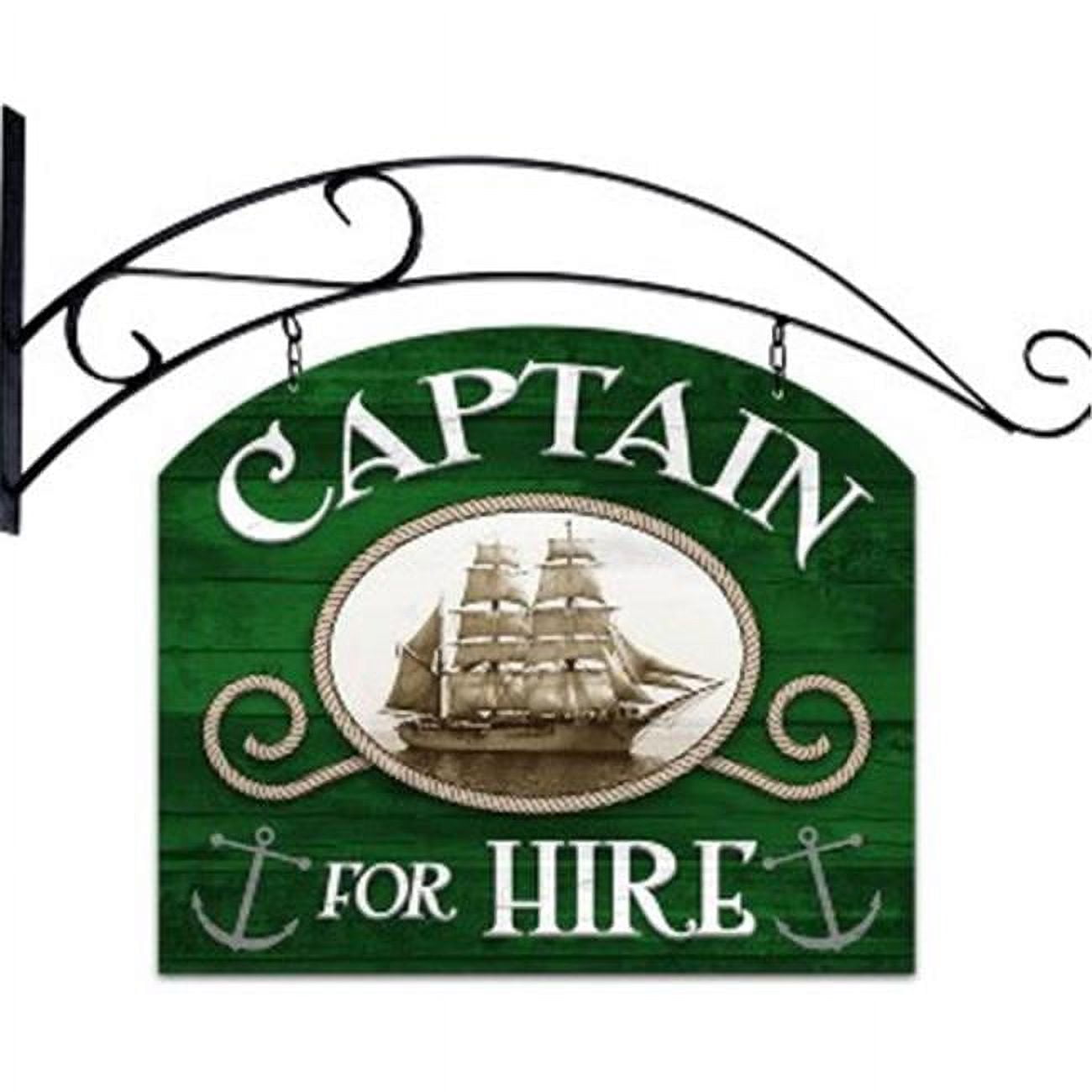 Past Time Signs Captain For Hire Bar And Alcohol Double Sided Custom ...