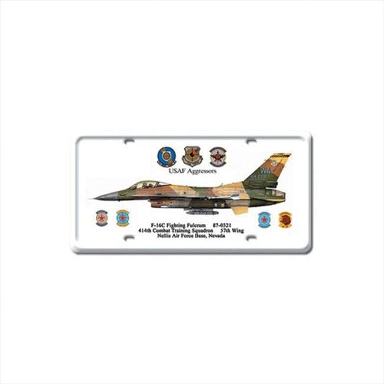 Past Time Signs DP005 F-16C Fighting Fulcrum Aviation License Plate ...