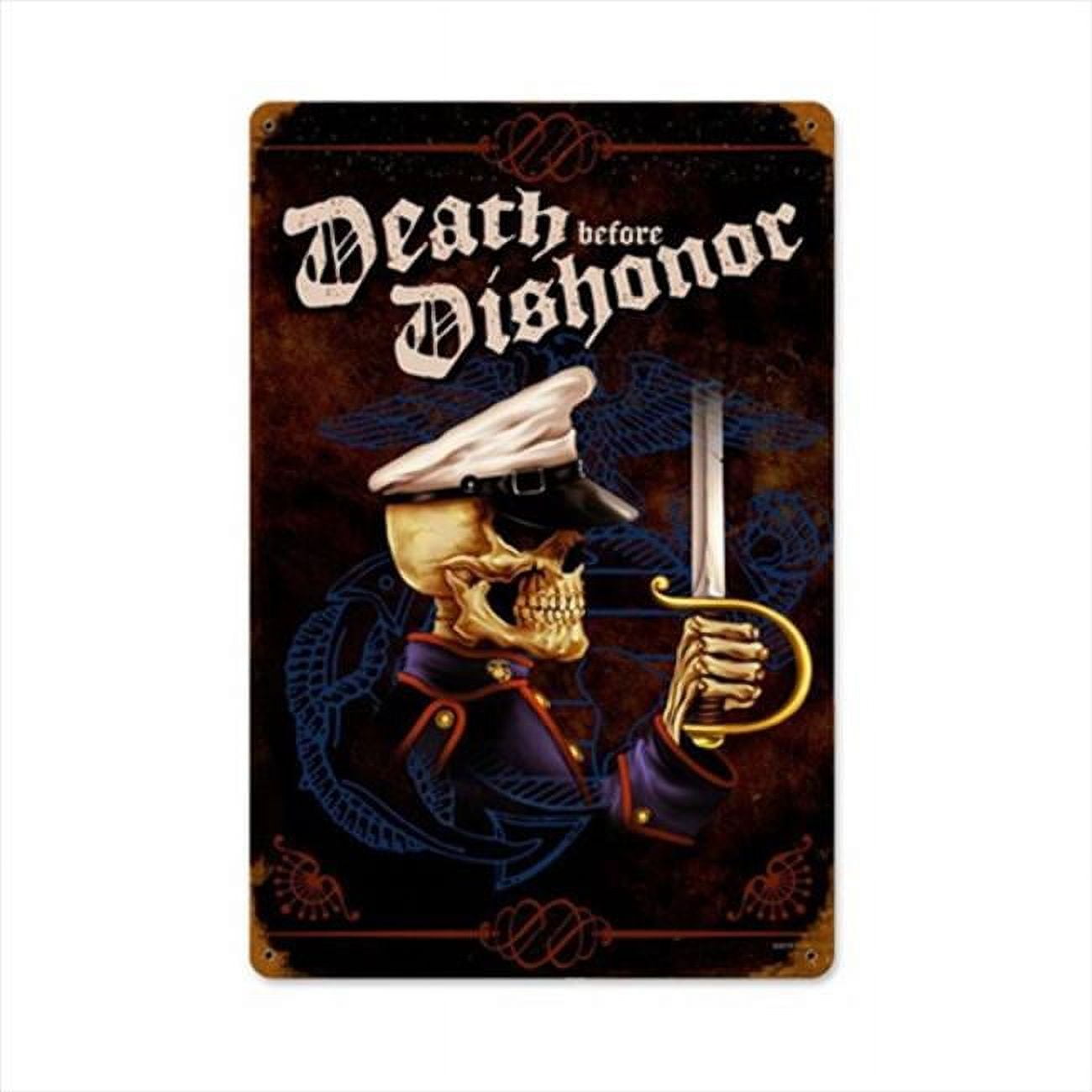 Past Time Signs Death Before Dishonor Allied Military Vintage Metal ...