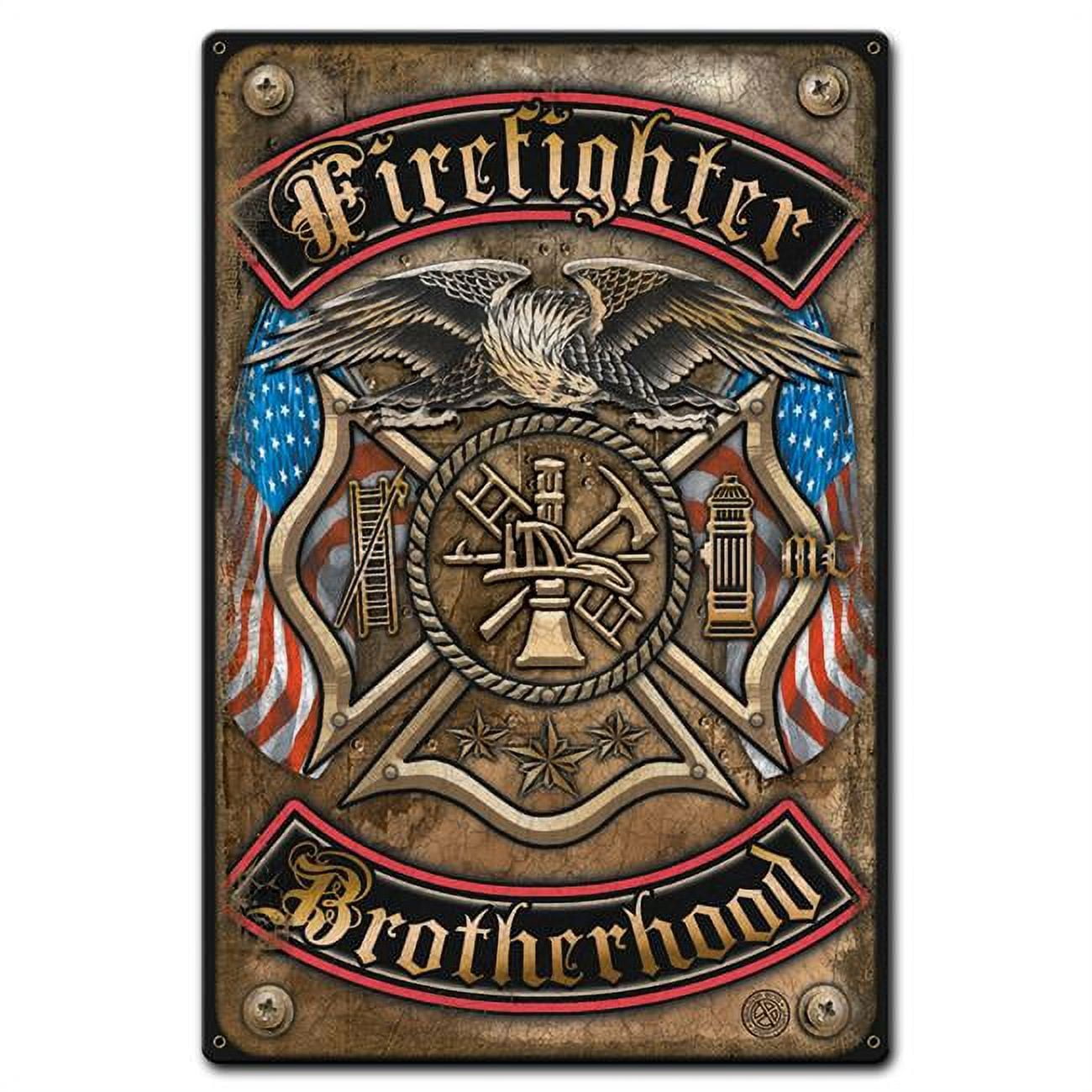 Past Time Signs ERA011 Firefighter Brotherhood Sign - 12 x 8 in ...