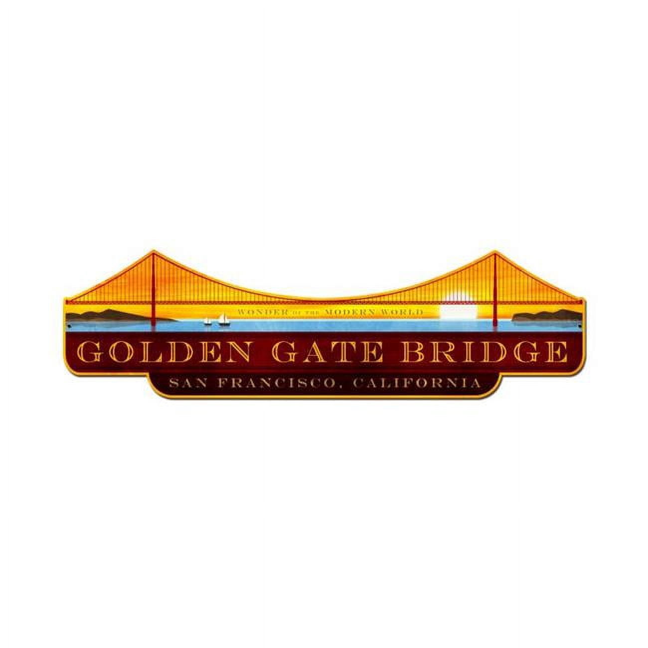 Past Time Signs Golden Gate Bridge Custom Metal Shape Sign - Walmart.com