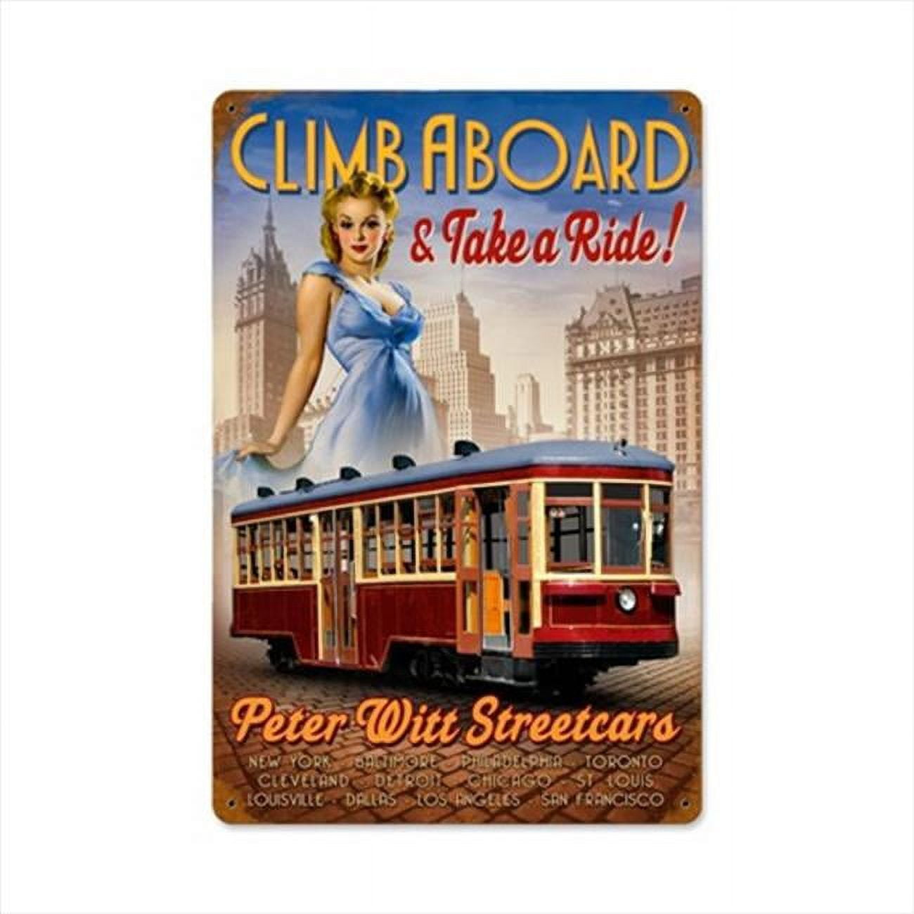 Past Time Signs HA028 Street Car Pinup Girls Vintage Metal Sign ...