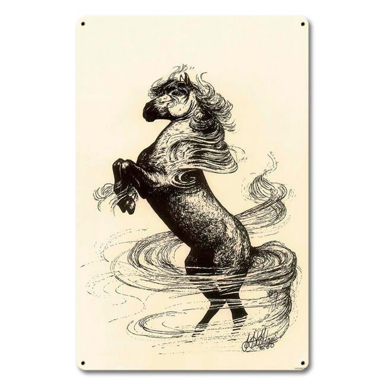 Past Time Signs HADM036 Hermon Adams Andalusian Satin Metal Sign - 12 x ...