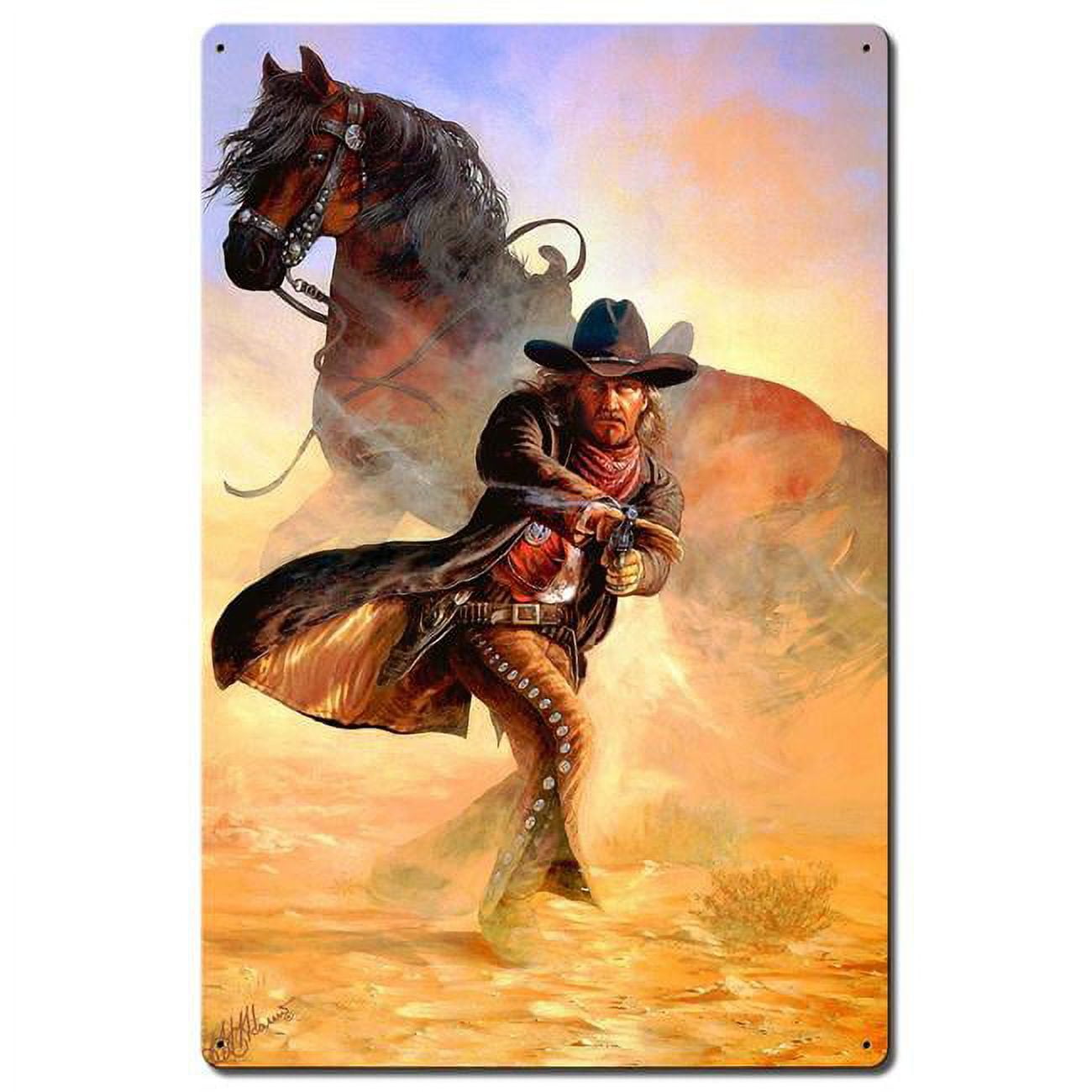 Past Time Signs HADM128 Hermon Adams Texas Ranger Satin Metal Sign - 16 ...