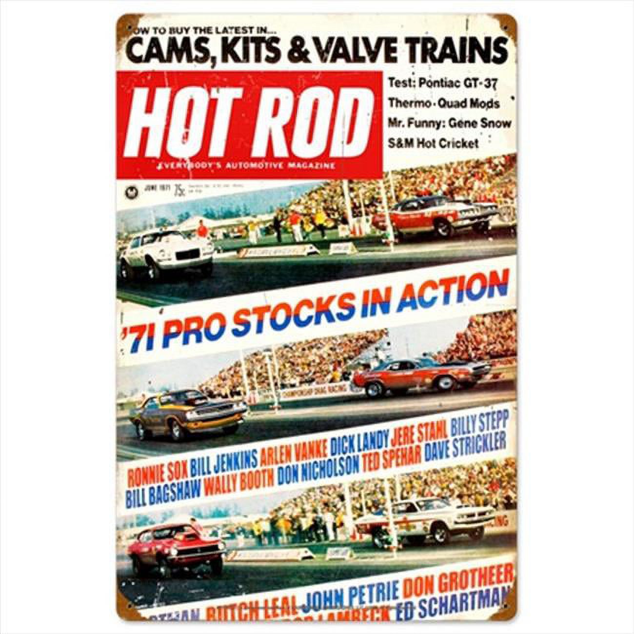 Past Time Signs HRM059 Pro Stocks Automotive Vintage Metal Sign ...