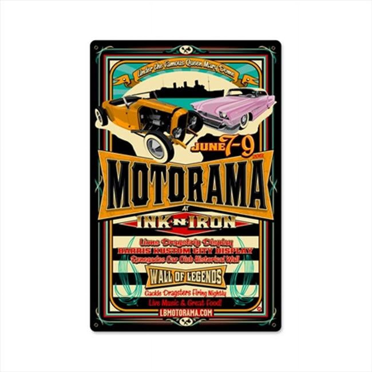 Past Time Signs INK025 Motorama Automotive Vintage Metal Sign - Walmart.com