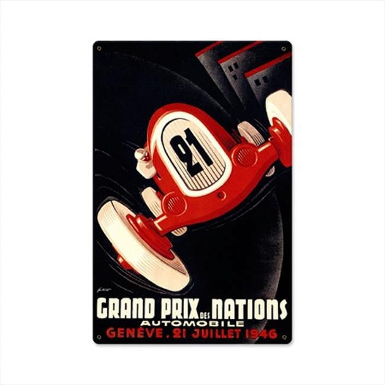 Past Time Signs JG020 Nations Grand Prix Automotive Metal Sign ...