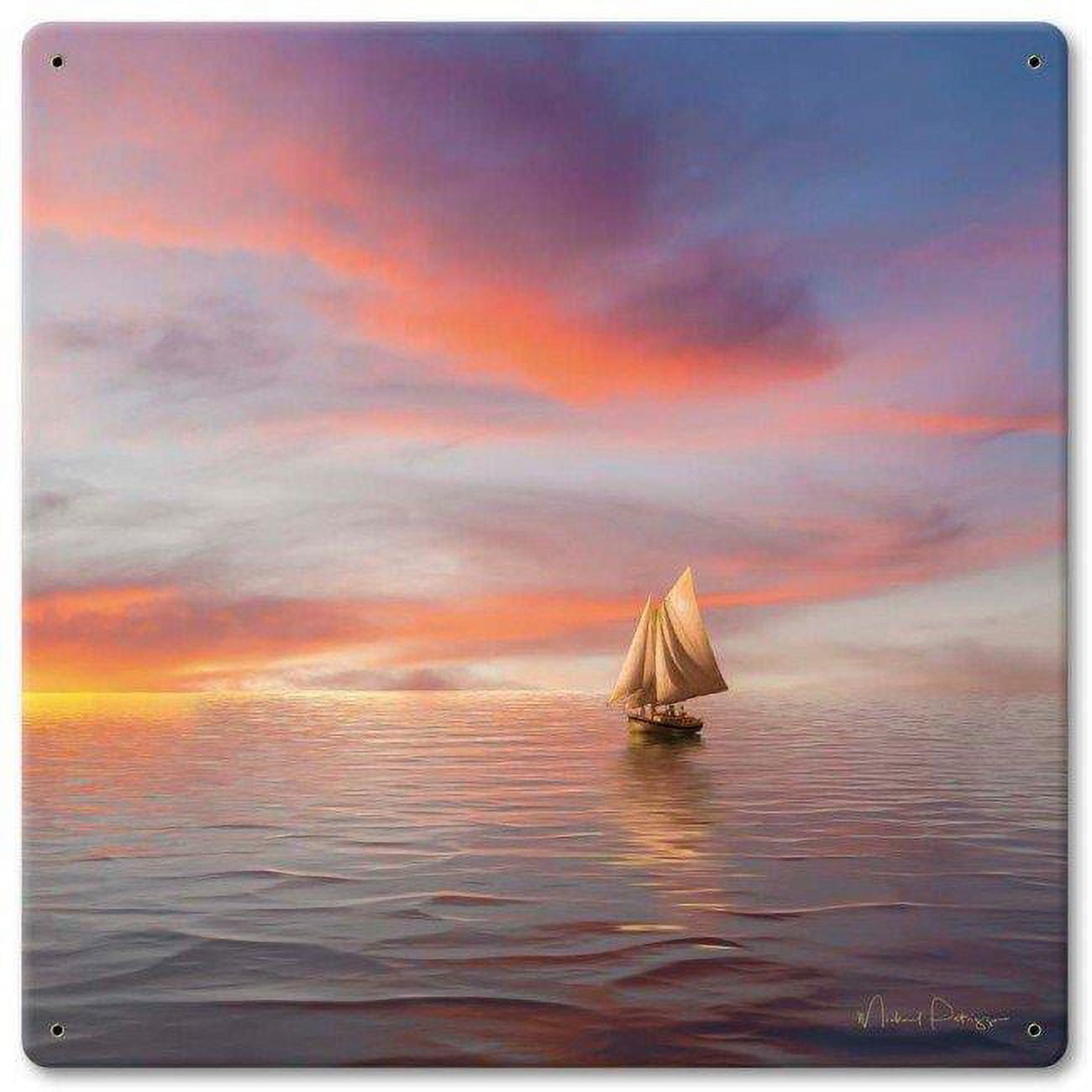 Past Time Signs LANE276 12 x 12 in. Penny Lane Sailboat on the Water ...