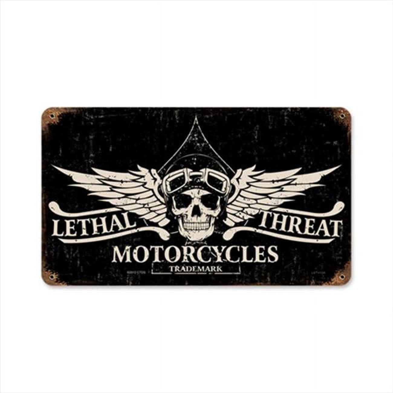 Past Time Signs LETH134 Lethal Motorcycles Vintage Metal Sign - Walmart.com