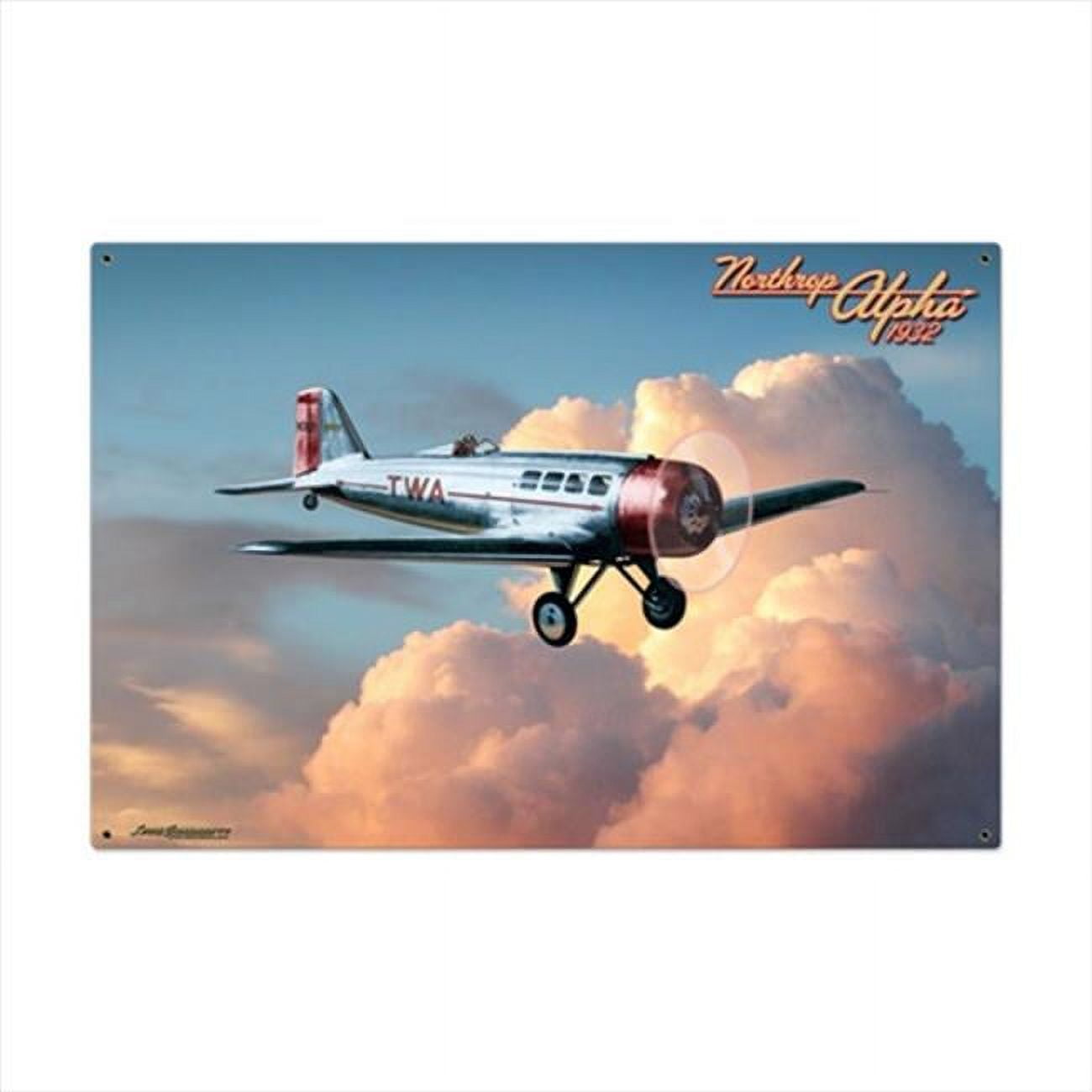 Past Time Signs LG149 Northrop Alpha Aviation Vintage Metal Sign ...