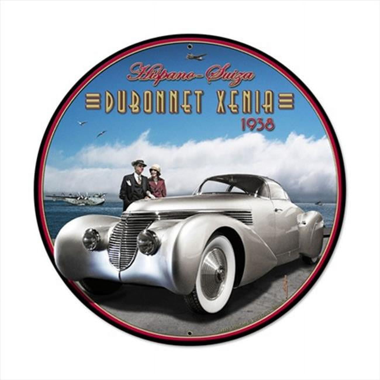 Past Time Signs LG160 Dubonnet Xenia Round Automotive Vintage Metal ...
