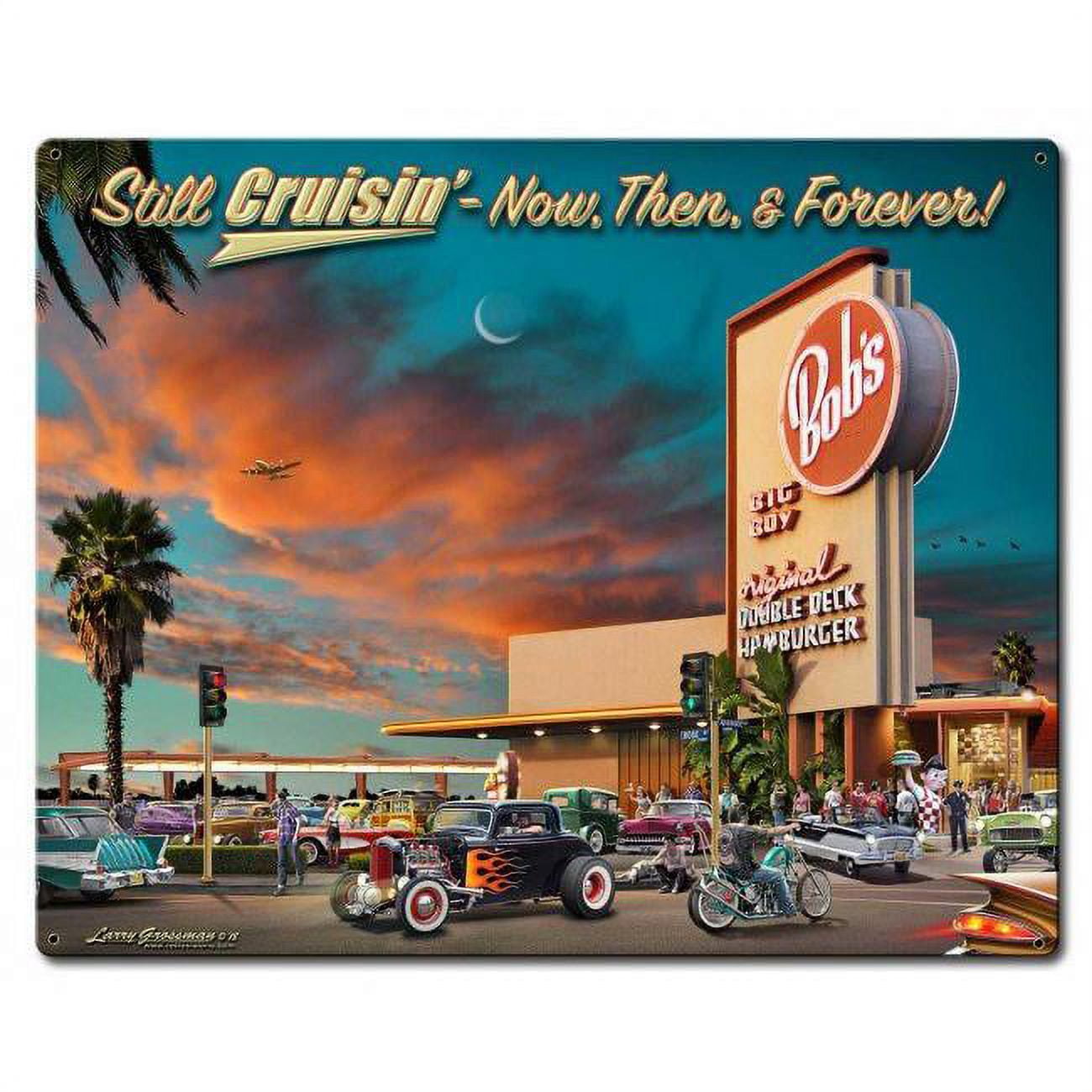 Past Time Signs LGB157 30 x 24 in. Larry Grossman 1966 Cruisin Bobs ...