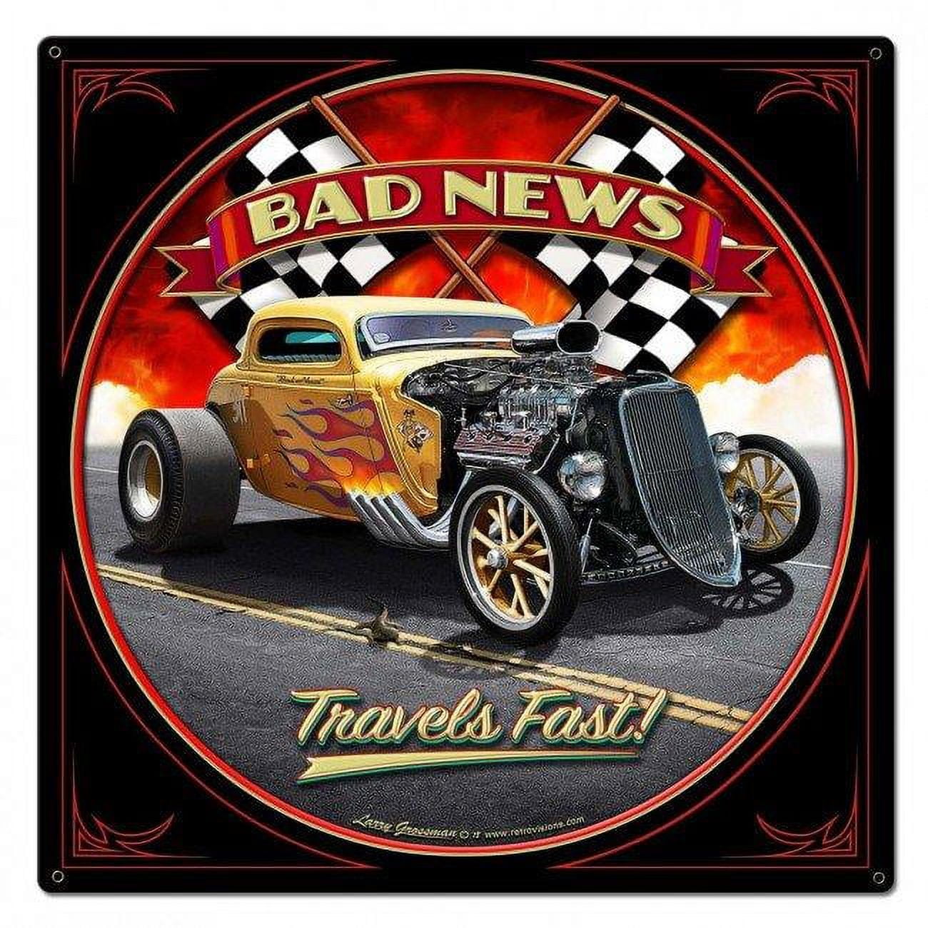Past Time Signs LGB160 24 x 24 in. Larry Grossman 1933 Bad News Sign ...