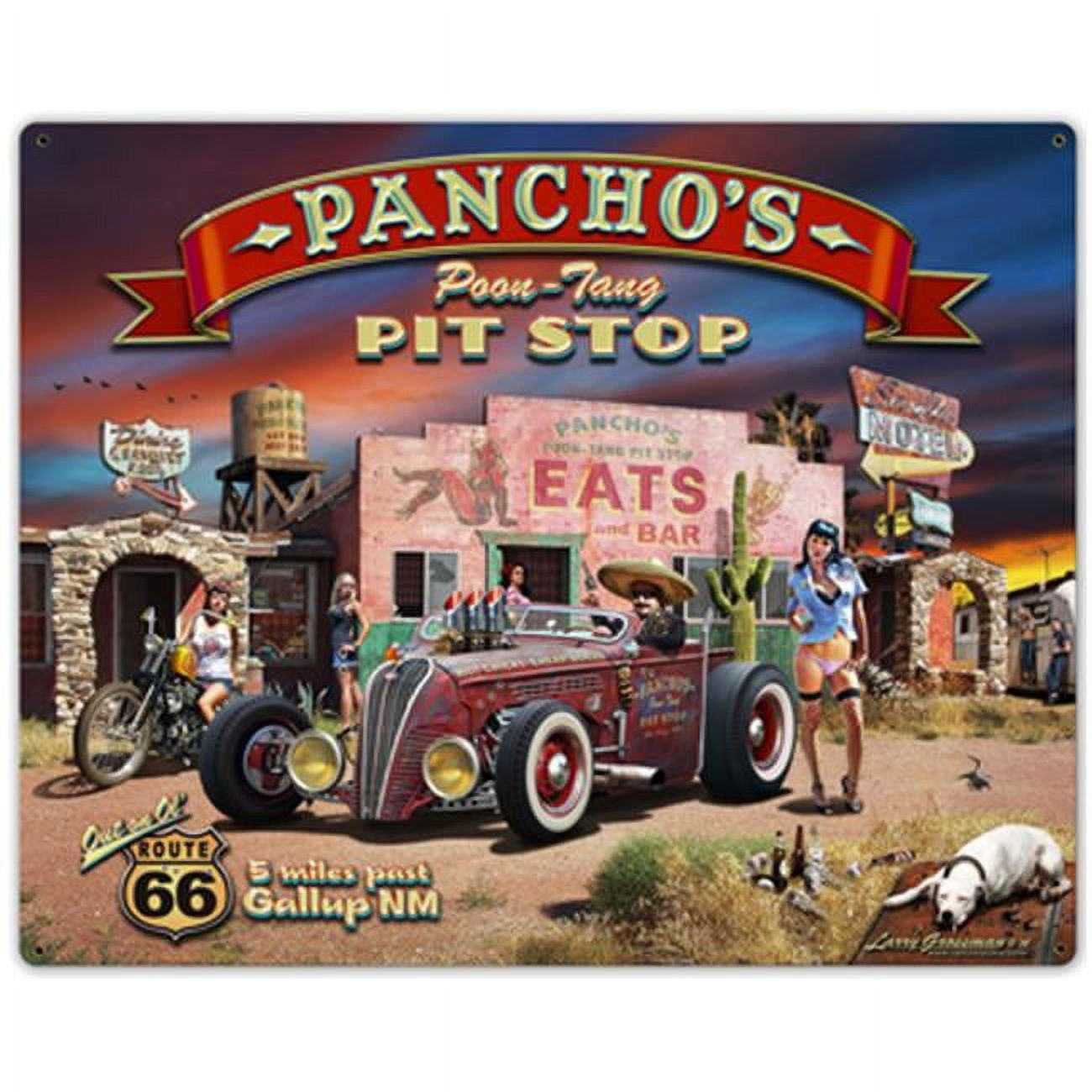 Past Time Signs Larry Grossman Panchos Poon-Tang Pit Stop Plasma Satin ...