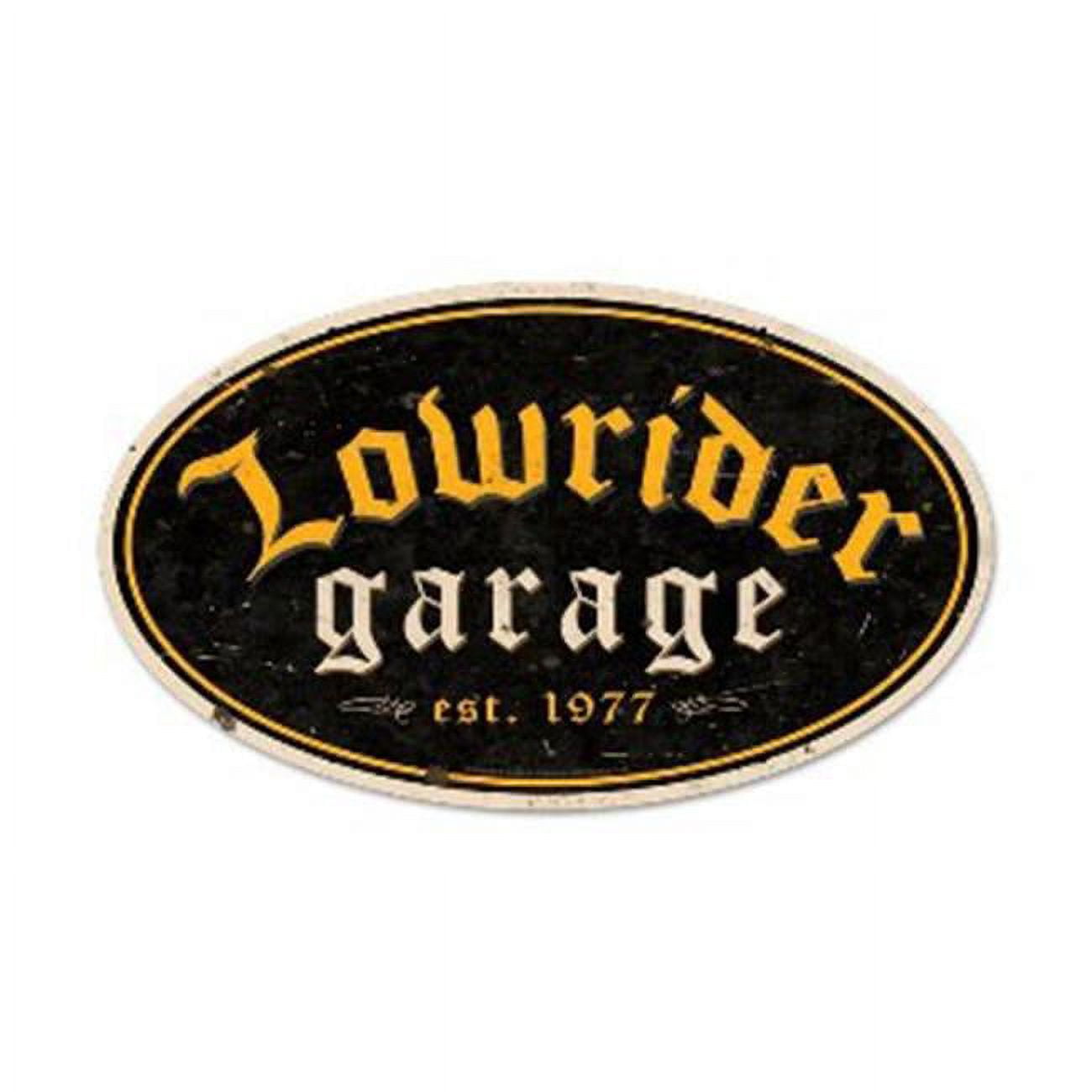 Past Time Signs Lowrider Garage Automotive Oval Metal Sign - Walmart.com