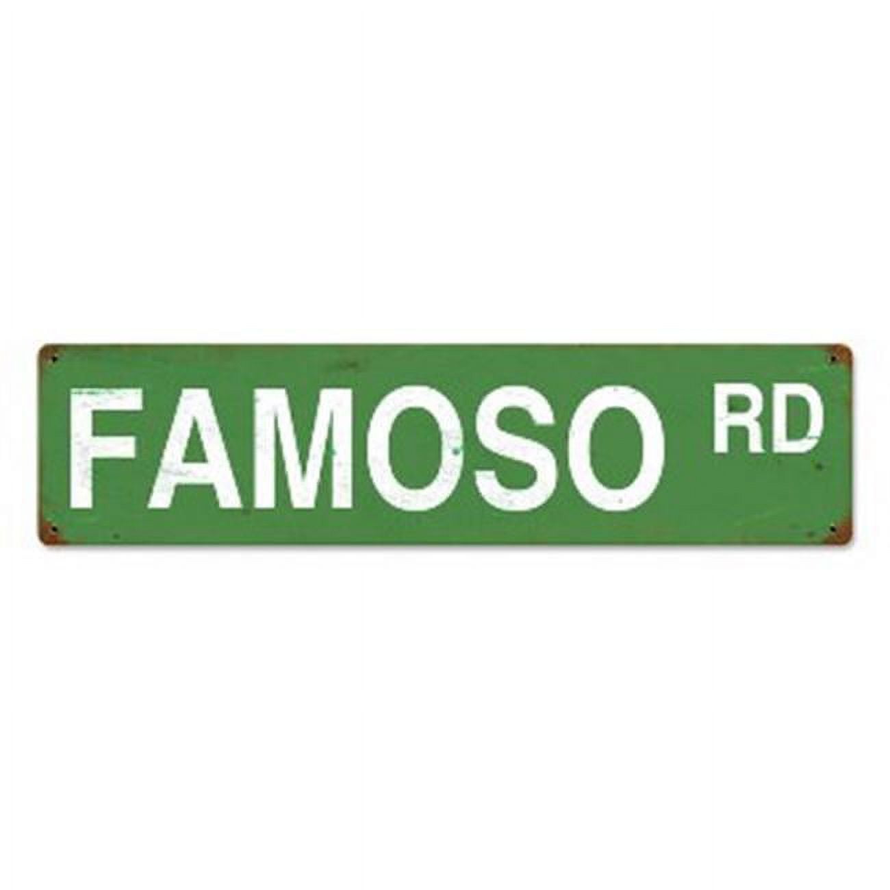 Past Time Signs MTY048 Famoso Road Automotive Metal Sign - Walmart.com
