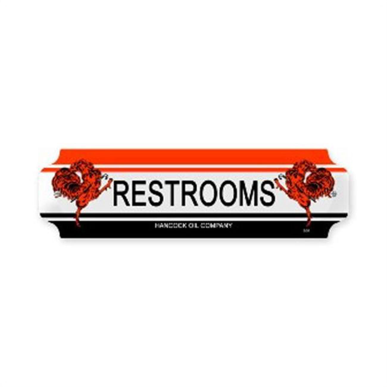 Past Time Signs MTY130 Hancock Restrooms Automotive Door Push Metal ...