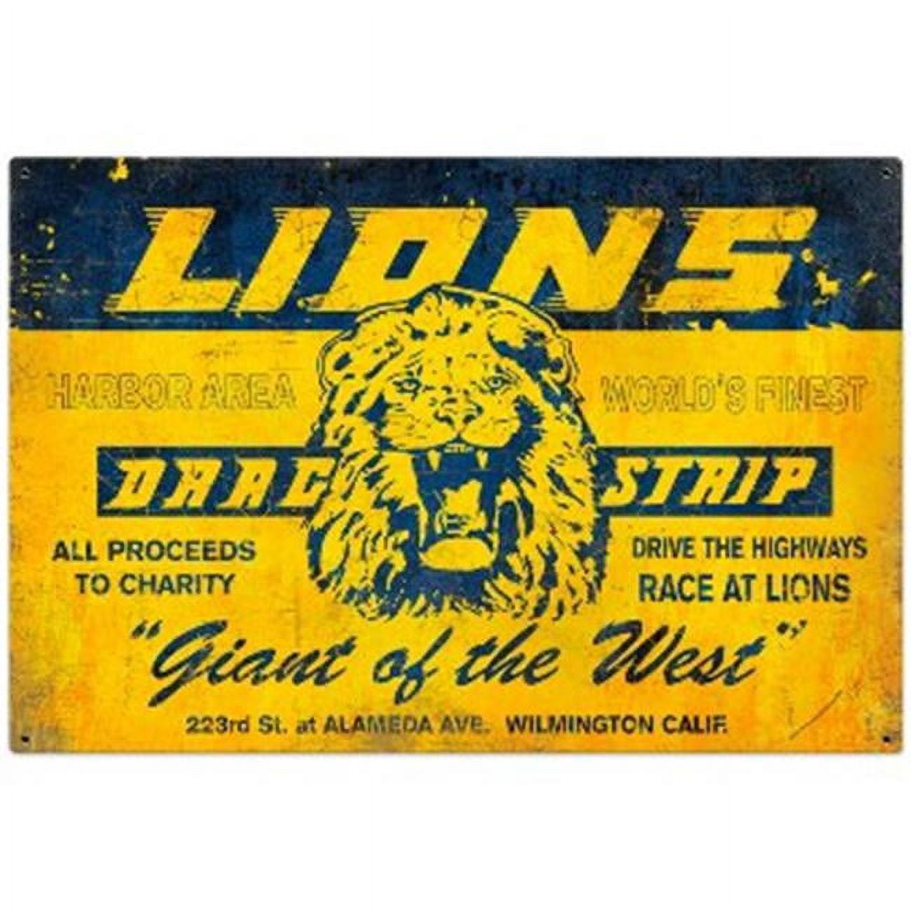 Past Time Signs MTY139 Lions Drag Strip Automotive Metal Sign - Walmart.com
