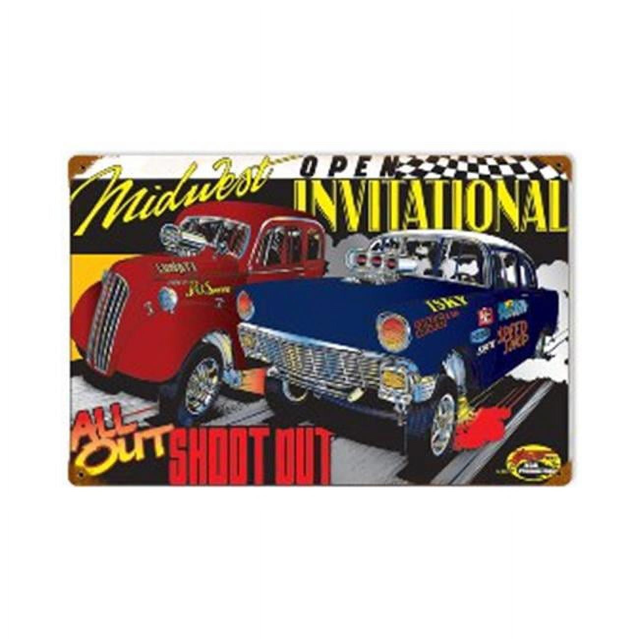 Past Time Signs Midwest Open Invitational Automotive Vintage Metal Sign ...