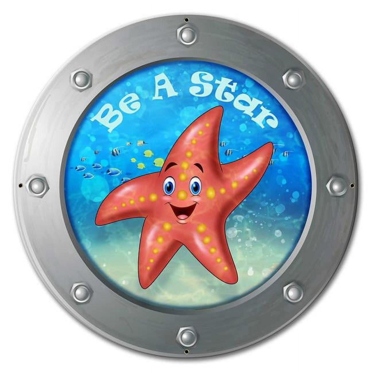 Past Time Signs NUR013 24 x 24 in. Be a Star Starfish Vintage Metal ...