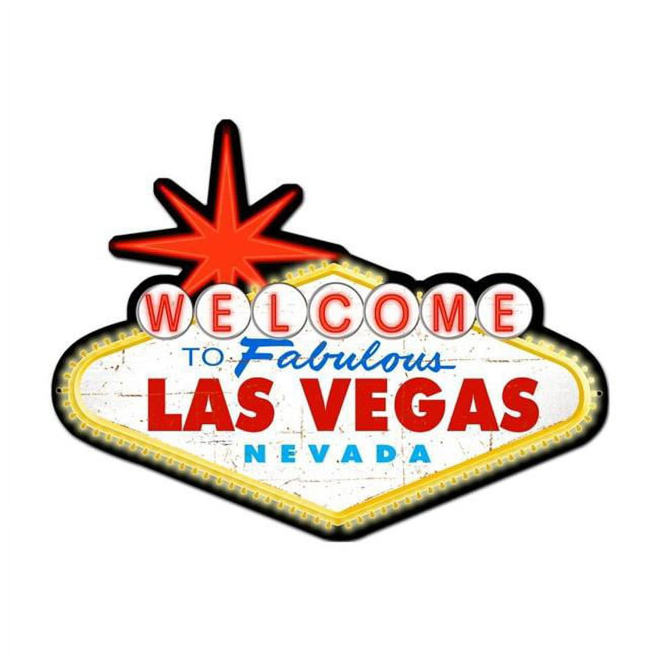 Past Time Signs PS223 Welcome To Las Vegas Custom Metal Shape Sign ...