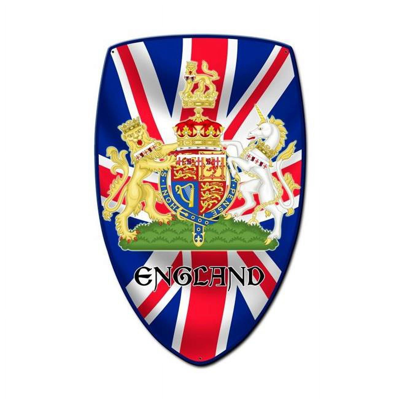 Past Time Signs PS257 England Shield Custom Metal Shape Sign - Walmart.com