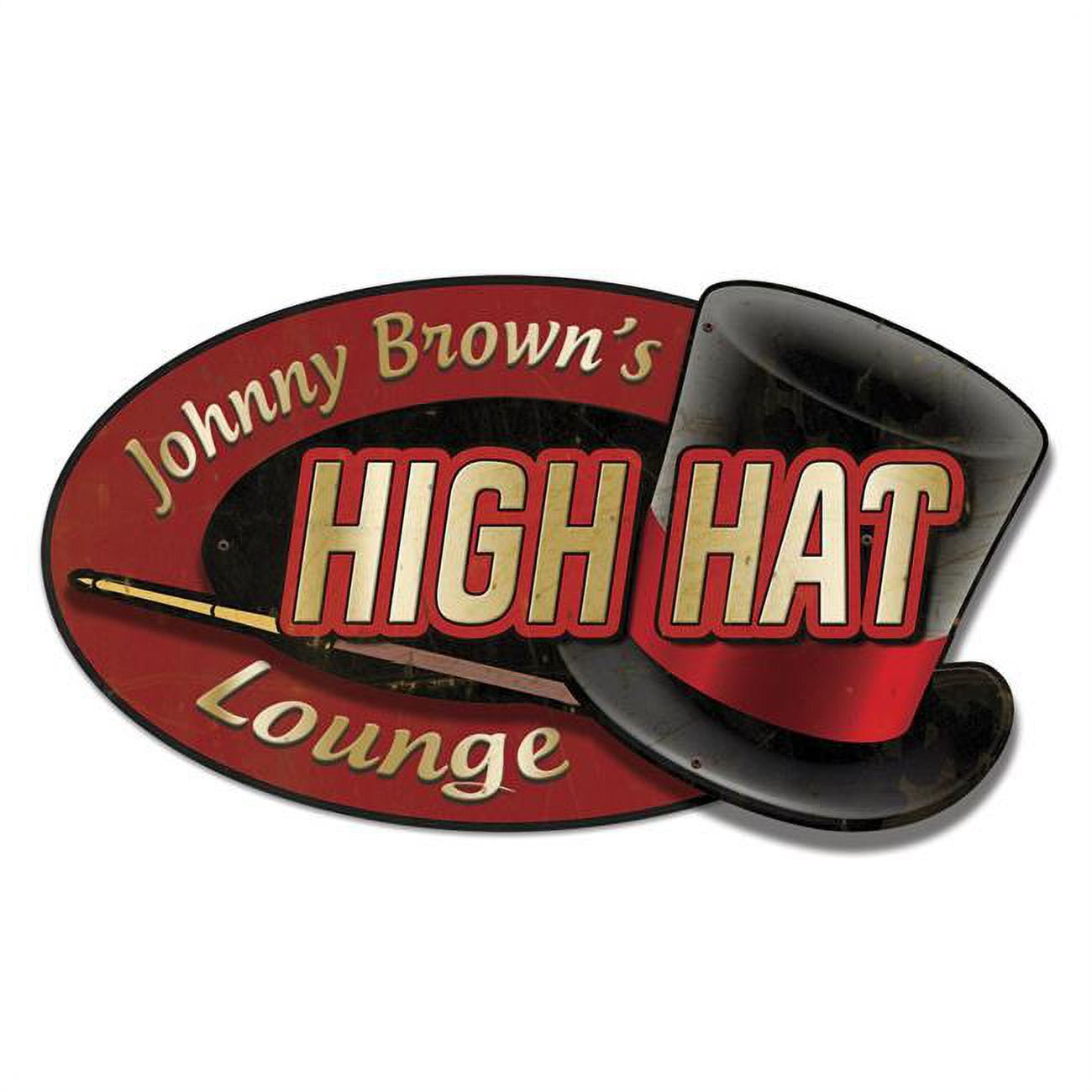 Past Time Signs PS438 High Hat Lounge 3-D Plasma Metal Sign - Walmart.com