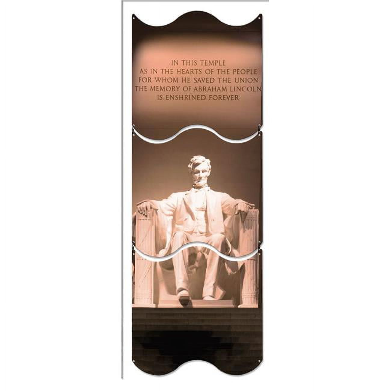 Past Time Signs PS522 12 x 36 in. Lincoln Memorial Triptych Metal Sign ...