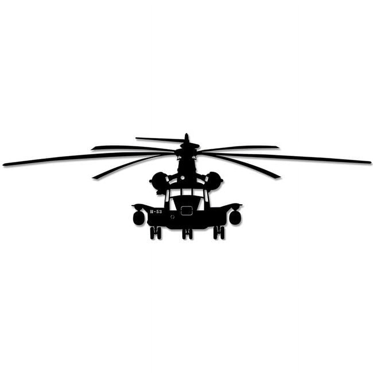 Past Time Signs PS533 47 x 13 in. H-53 Helicopter Plasma Metal Sign ...